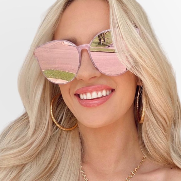 Diff Eyewear | Accessories | Diff Gemma Sunglasses Geo Pink Frame ...